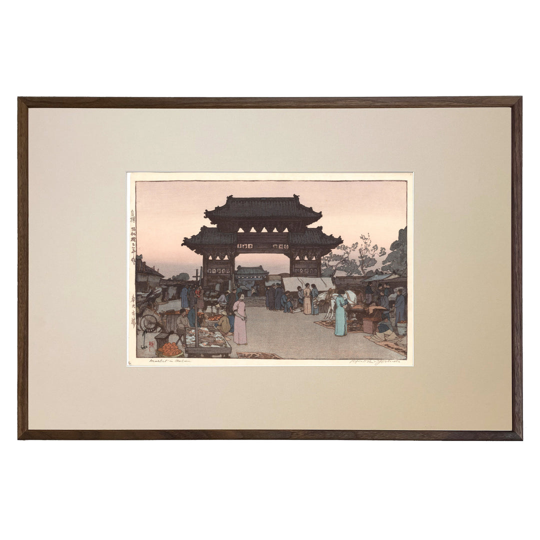 Hiroshi Yoshida, "Market in Mukden" – Tokaido Arts