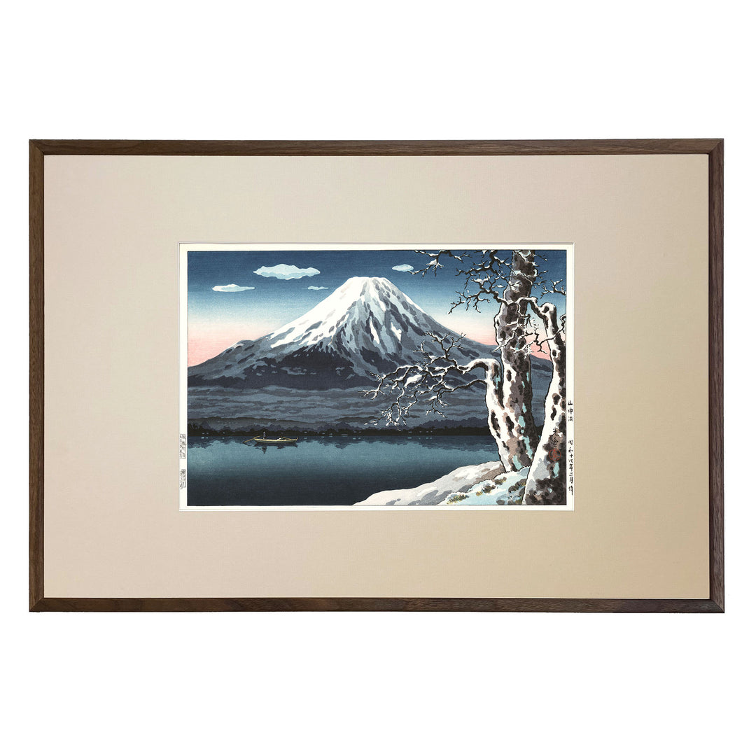 Tsuchiya Koitsu, "Fuji from Lake Yamanaka, Winter" – Tokaido Arts