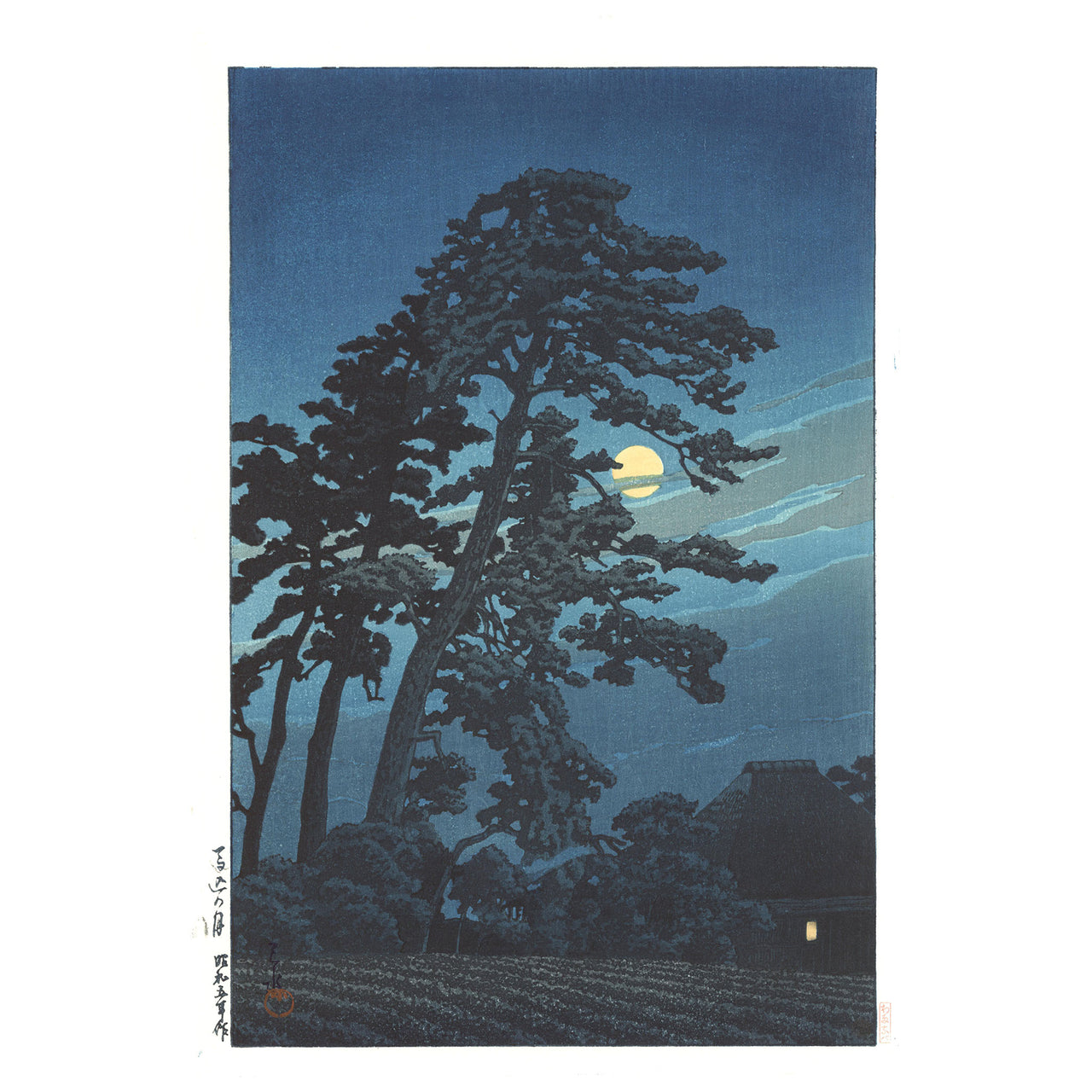 Hasui Kawase, "Full Moon at Magome" – Tokaido Arts