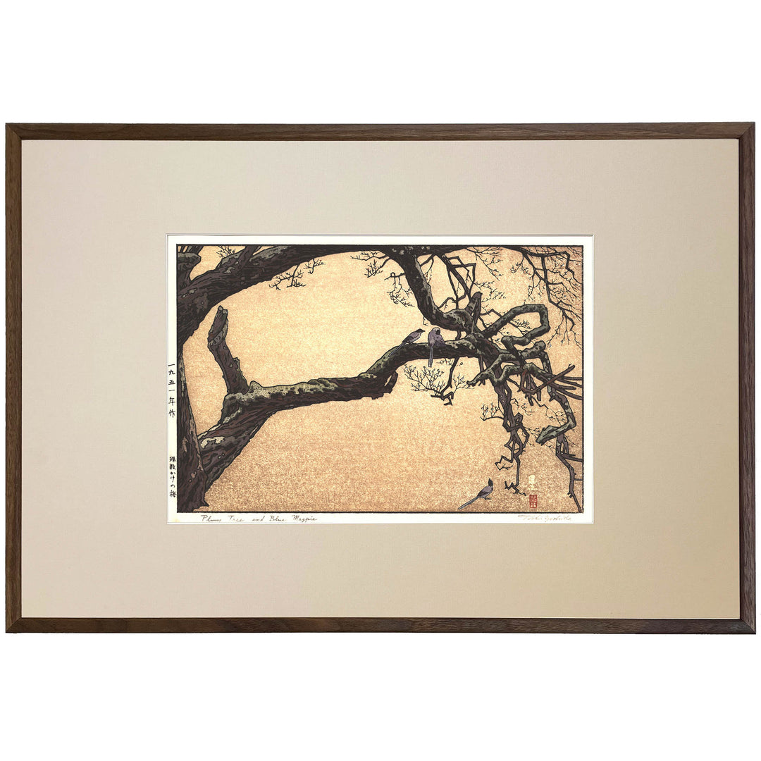 Toshi Yoshida, "Plum Tree and Blue Magpie" – Tokaido Arts